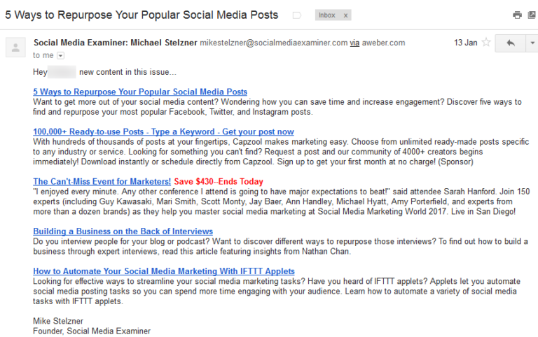 Chapter 3: Types of Emails - eMarketing Institute